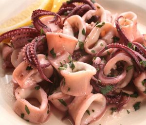 Sautéed Calamari in Garlic Sauce | Panamei Seafood