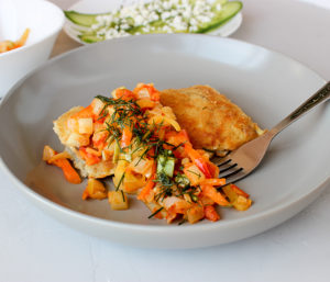 Breaded Pollock Fillets on Vinaigrette | Panamei Seafood